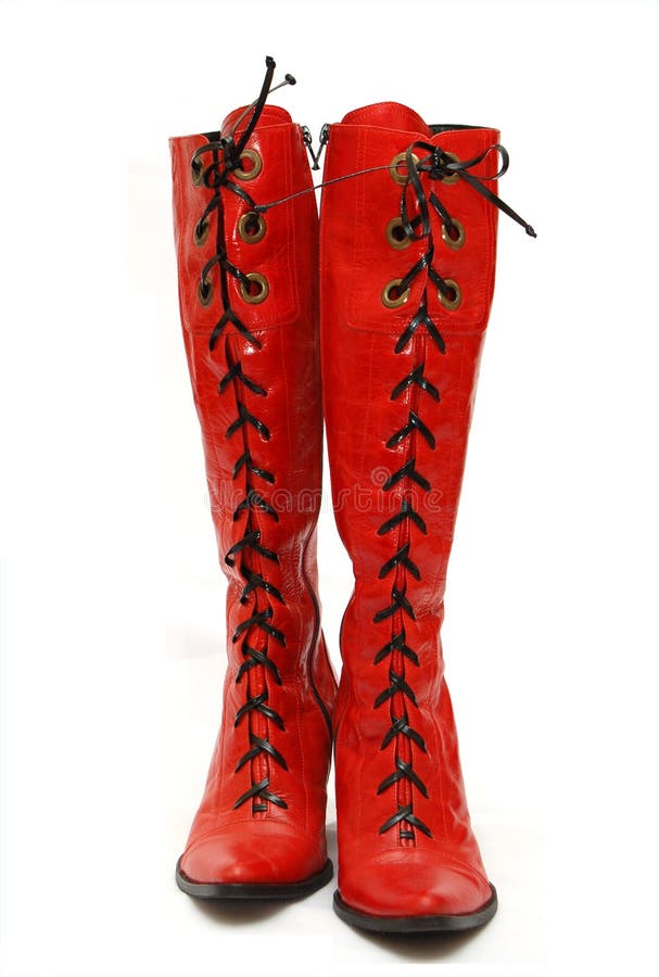 Red boots stock photo. Image of stylish, patent, fashion - 7455628