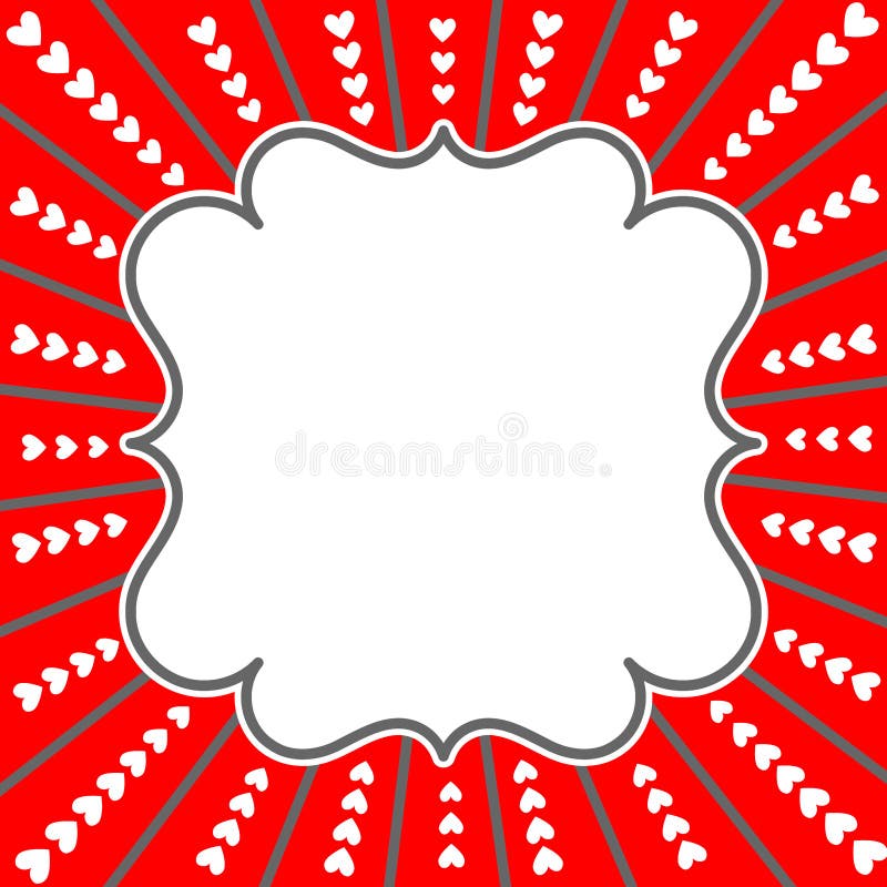 Valentines Day Exploding Hearts Card Stock Illustration - Illustration ...