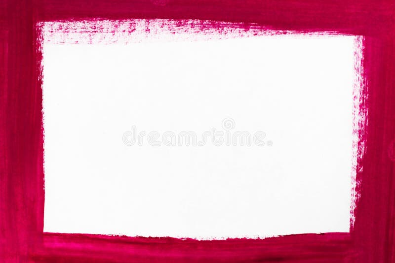 Red Border Painted on White Paper Stock Illustration - Illustration of ...
