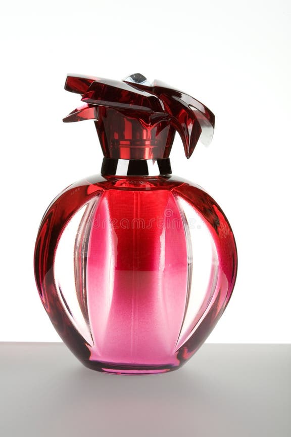 Red bottle of perfume stock photo. Image of sprayer, water - 22438470