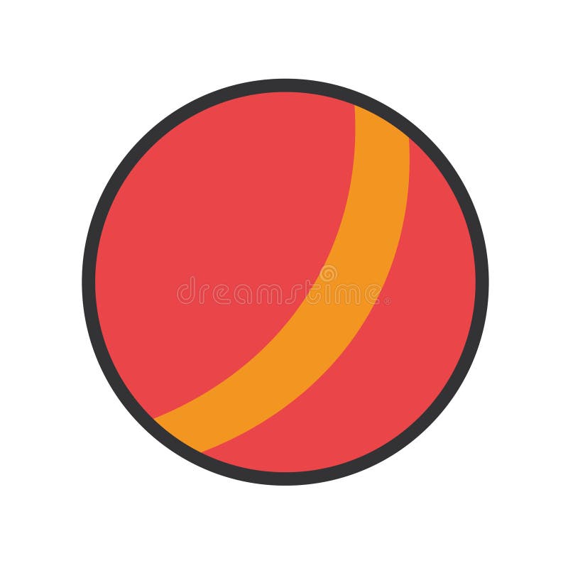 Red bouncing ball. Vector stock vector. Illustration of circle - 379820093