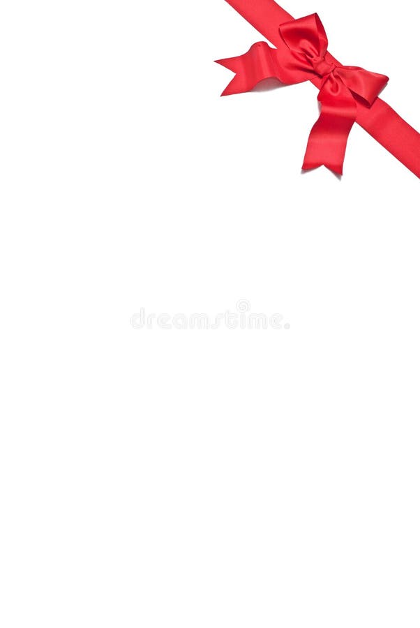 Red bow with label stock photo. Image of isolated, label - 27559910