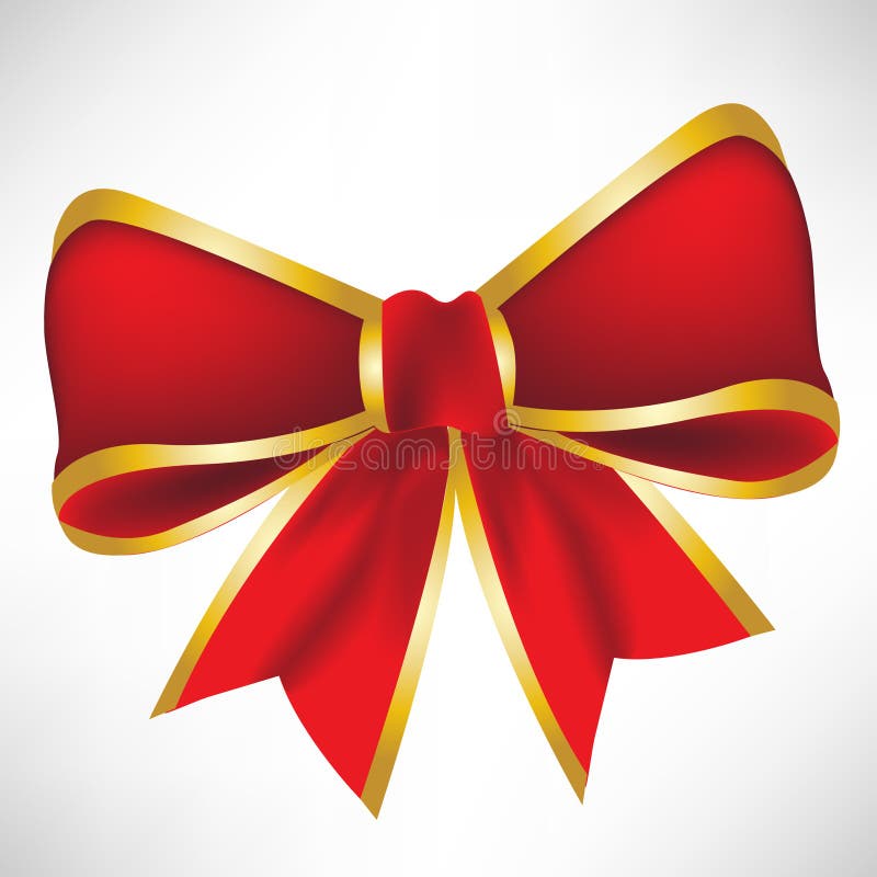 Red bow stock vector. Illustration of gold, white, copy - 21542332