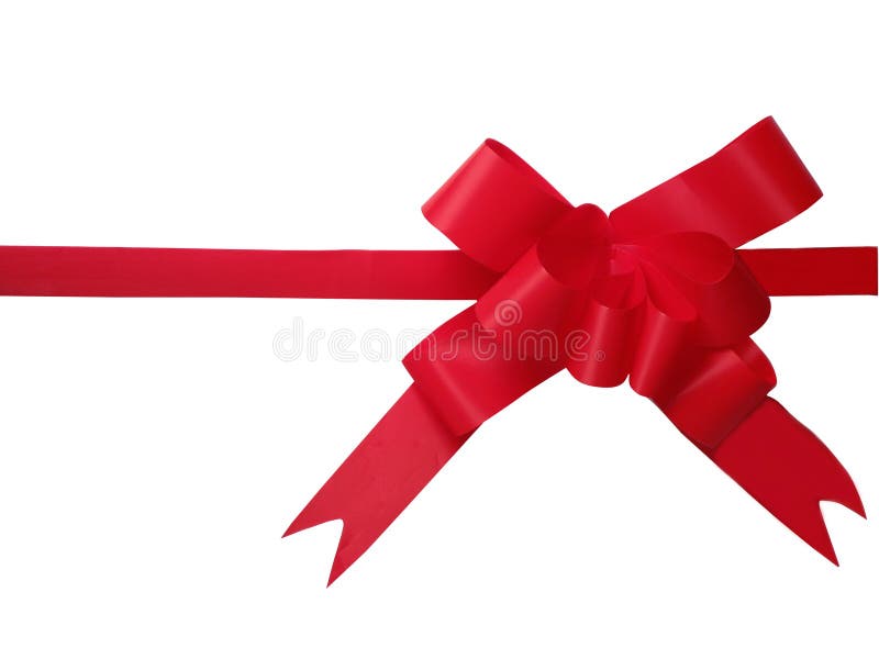Red gift ribbon, bow, wrap stock vector. Illustration of holiday - 11789250