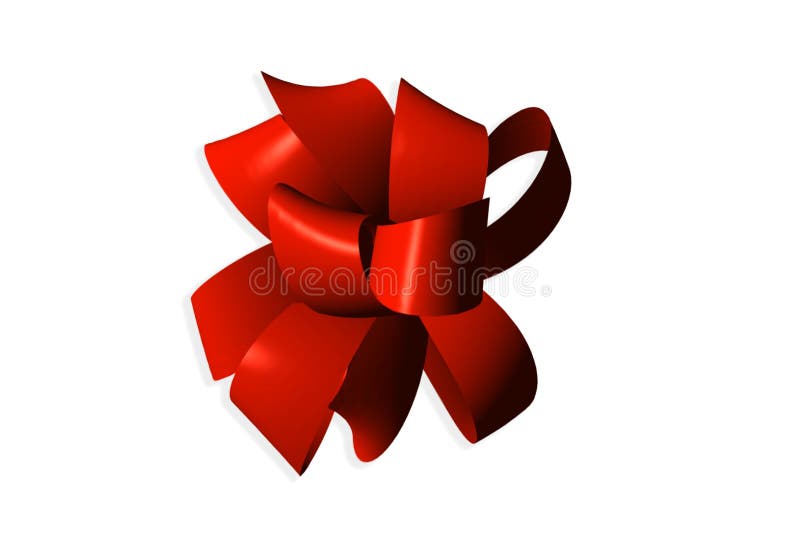 Isolated Red Bow Vecator. Side and Top View Stock Vector - Illustration ...