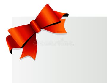 Red Bow on the Corner. Vector Stock Vector - Illustration of painting ...