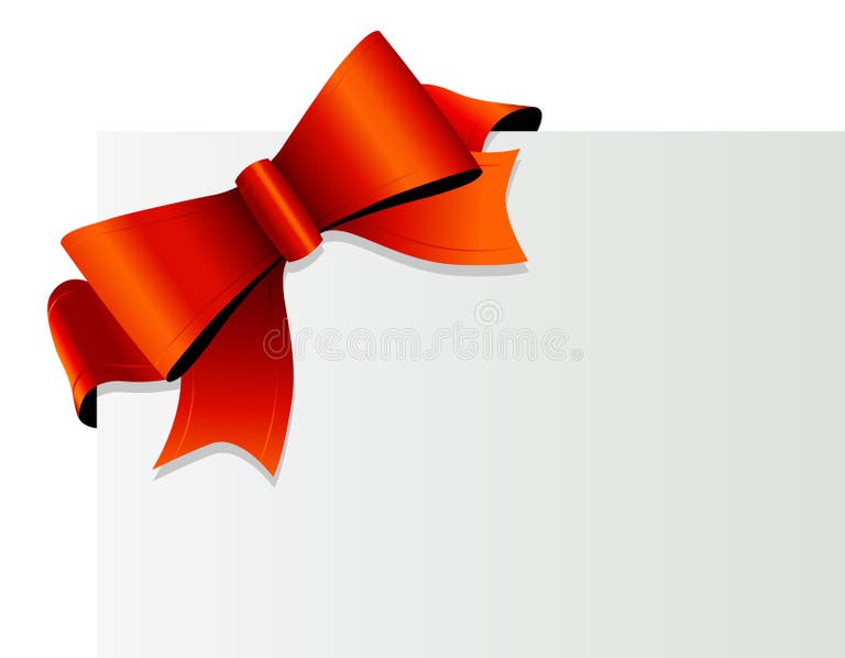 Red Bow on the Corner. Vector Stock Vector - Illustration of painting ...