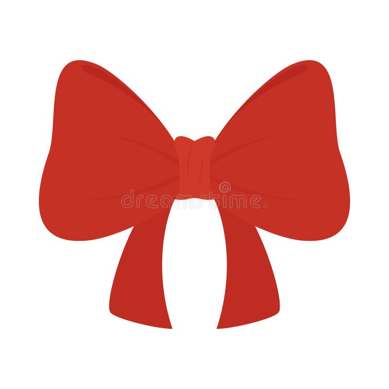 Red bow icon stock vector. Illustration of celebration - 273193274