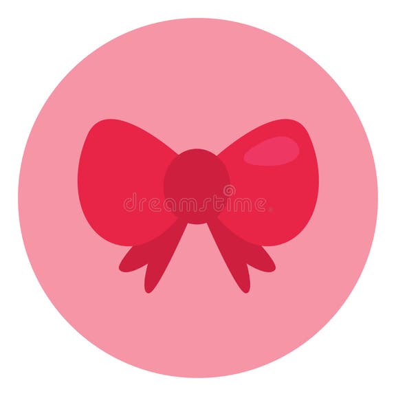 Red bow, icon stock vector. Illustration of holiday - 258925382