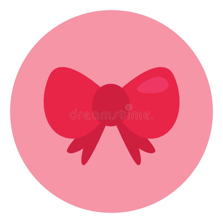 Red bow, icon stock vector. Illustration of holiday - 258925382