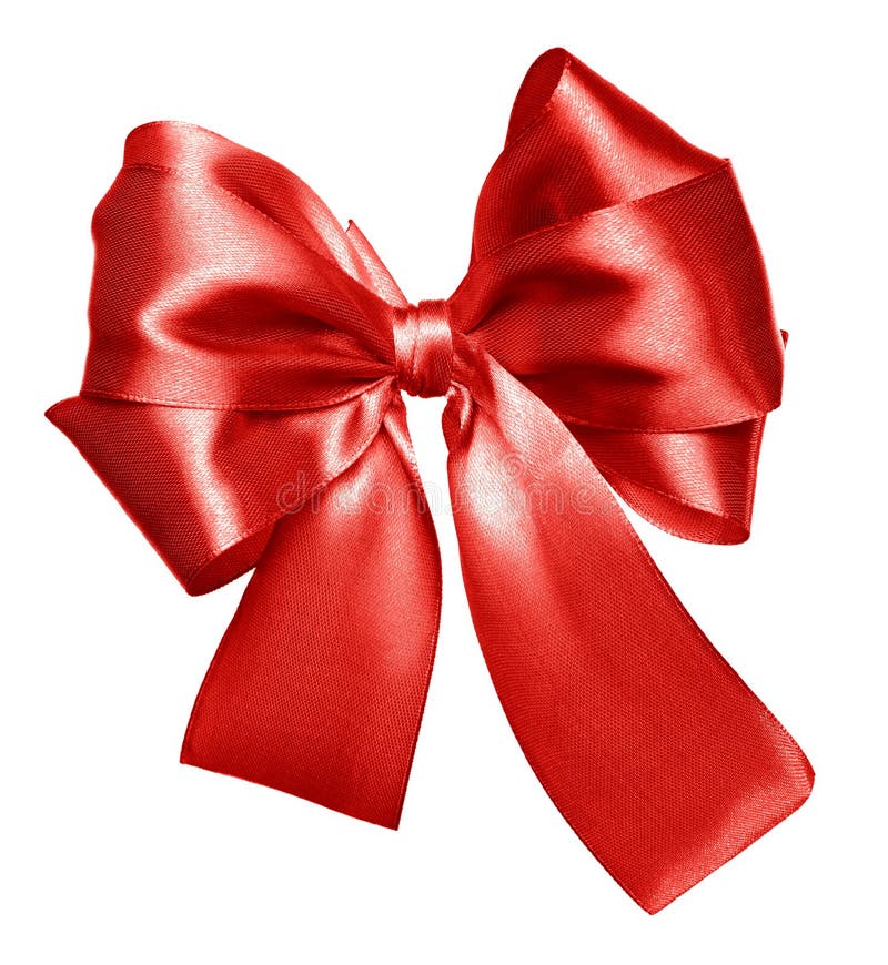 Red bow made from silk stock photo. Image of simple, knot - 54409992