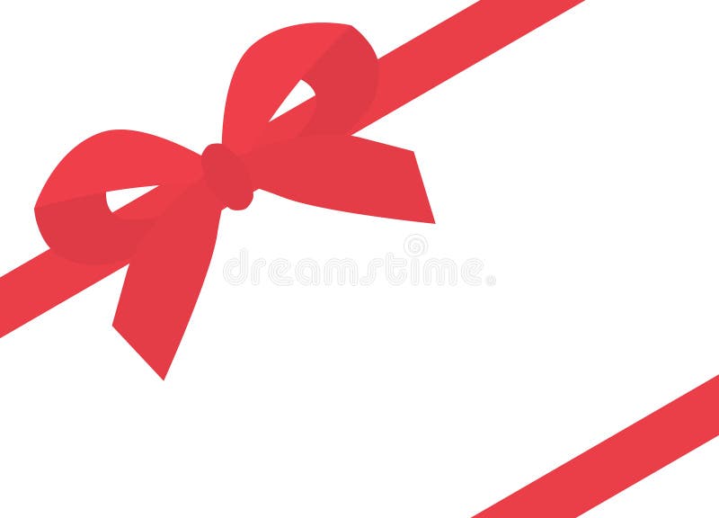 Red Bow Ribbon with Copy Space Stock Vector - Illustration of copy ...