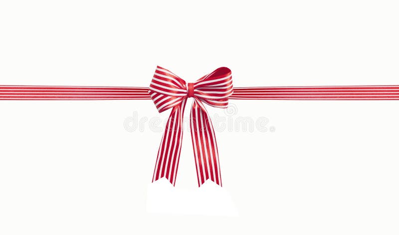 Red Bow and Ribbon Isolated on White. Gift Box Decor, Christmas Design ...