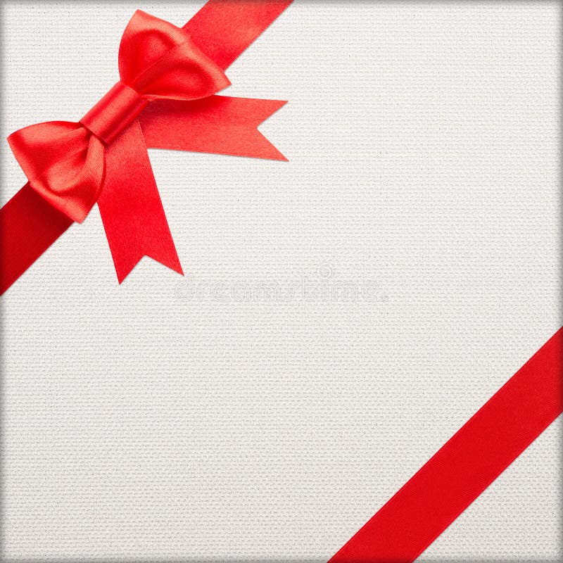 Wrapped Vintage Gift with Red Bow Stock Photo - Image of anniversary ...