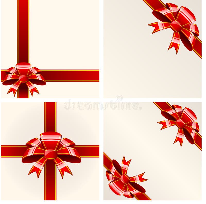 Red bow with ribbons stock vector. Illustration of computer - 18135368