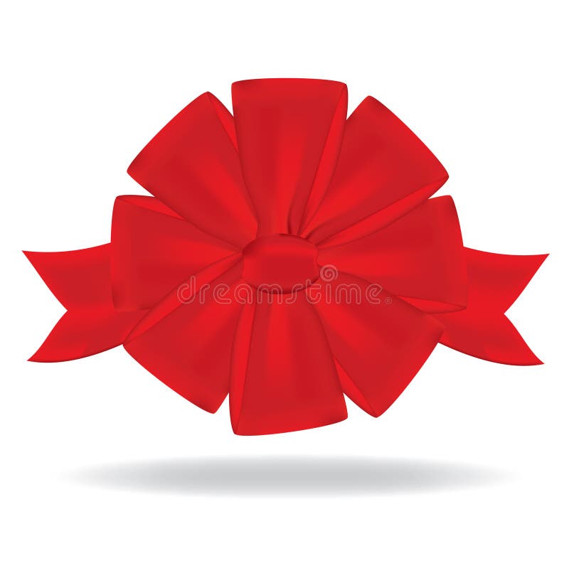 Isolated Red Bow Vecator. Side and Top View Stock Vector - Illustration ...