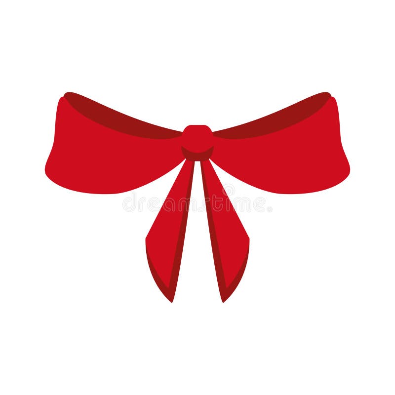 Red Bow on a White Background Stock Vector - Illustration of gift ...