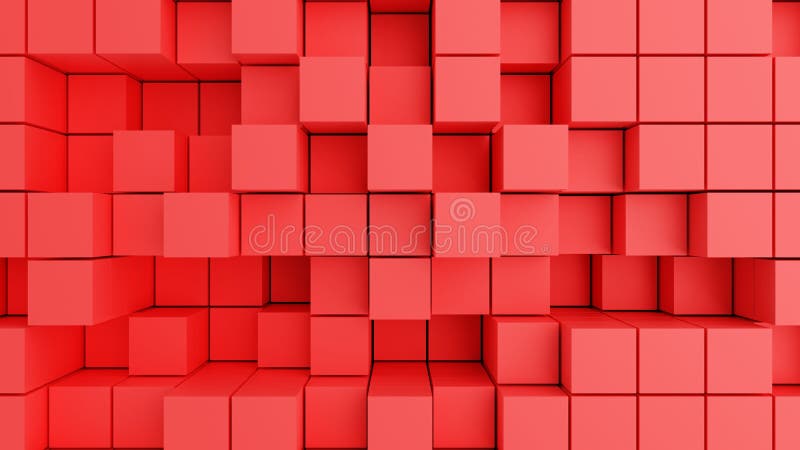 Red Box Abstract 3d Background. Stock Illustration - Illustration of ...