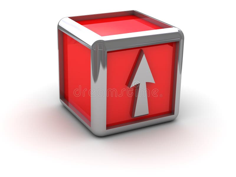 Red box with arrow left stock illustration. Illustration of pointing ...