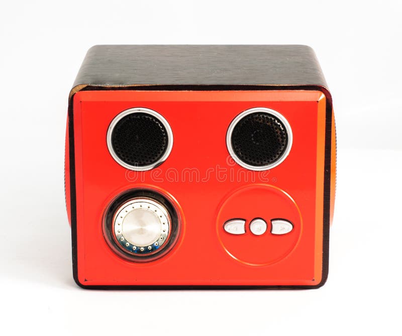 Red box audio stock image. Image of application, loudspeaker - 26412345