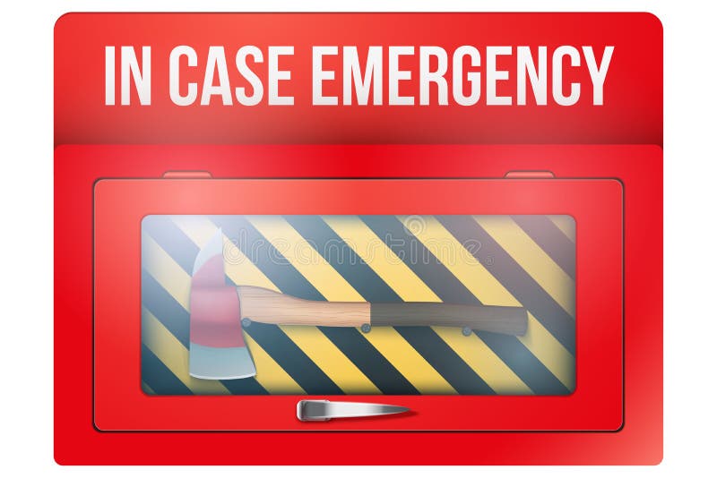 Break in Case of Emergency Red Box Stock Illustration - Illustration of ...