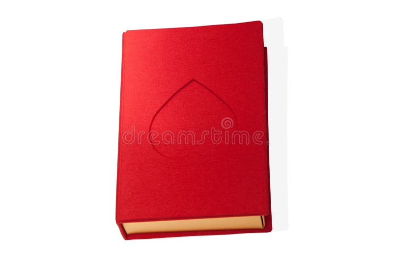Red Box Book Shape with a Heart Isolated Stock Photo - Image of ...