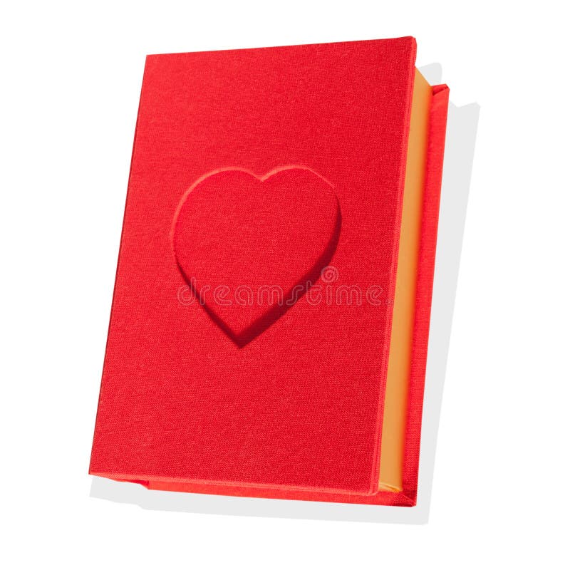 Red Box Book Shape with a Heart Isolated Stock Image - Image of carton ...