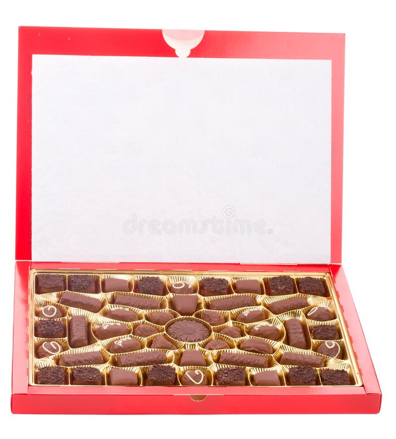 Close-up box of chocolates stock image. Image of milk - 6943889