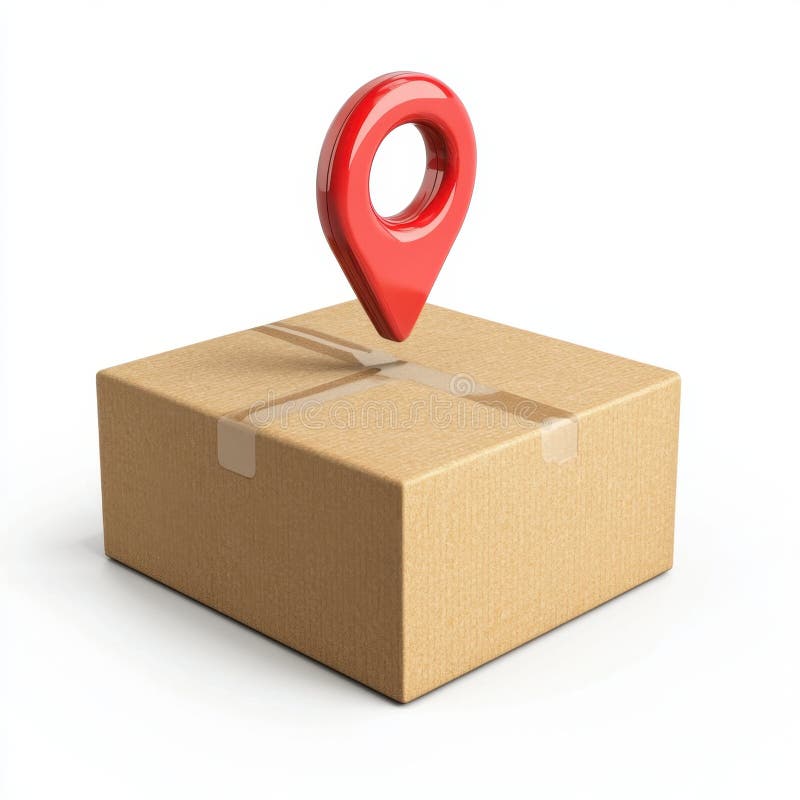 A Red Box with a Red Dot on it Stock Illustration - Illustration of ...