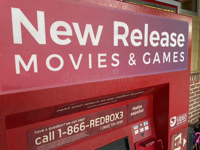 Red Box DVD Rental Side View Editorial Photography - Image of service ...
