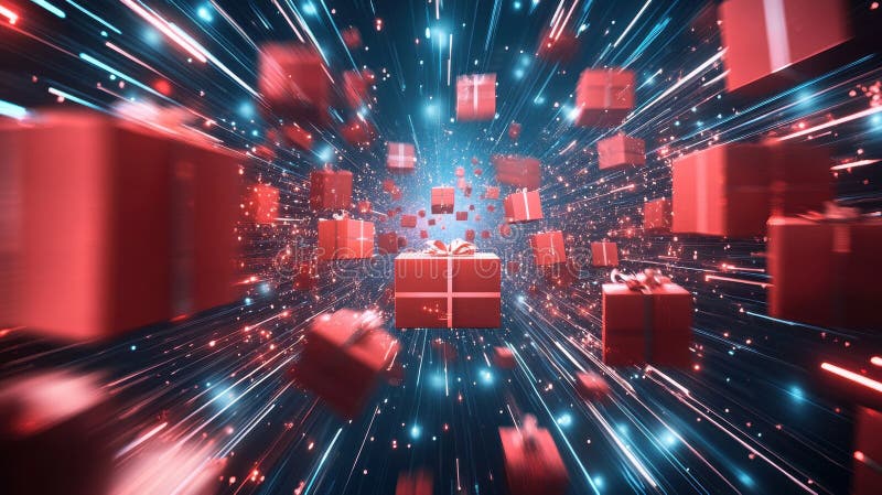 Red Box Flying Blue Light Show Stock Photos - Free & Royalty-Free Stock ...