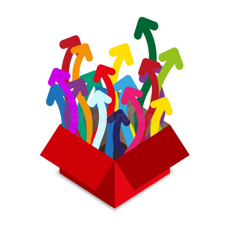 Red Box Many Color Arrows Stock Illustrations – 15 Red Box Many Color ...