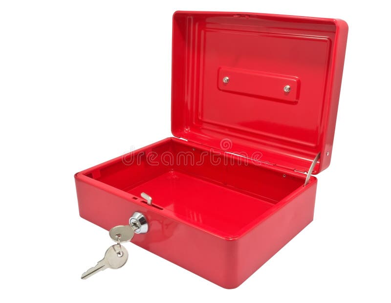 Empty red toolbox stock photo. Image of electrician, tool - 3504846