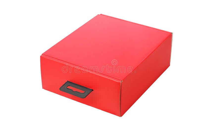 Red Paper Box stock image. Image of handle, package, portable - 29963257