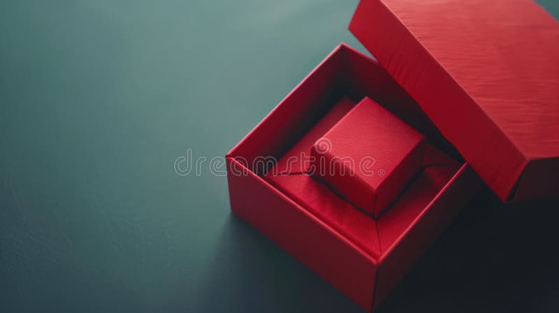 A Red Box with a Red Ring Inside. Suitable for Various Design Projects ...