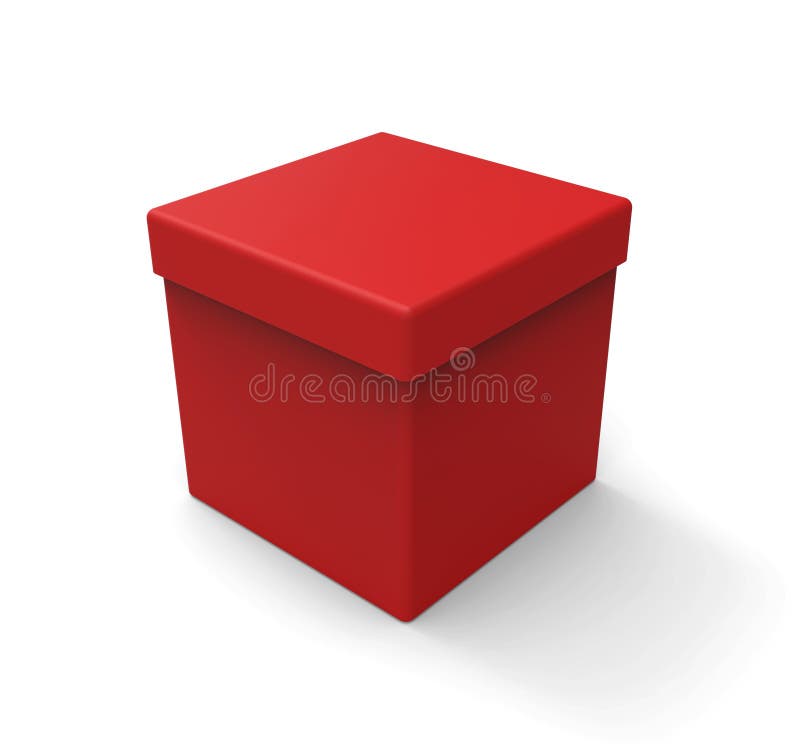 Red box, square shape stock illustration. Illustration of gift - 65239463