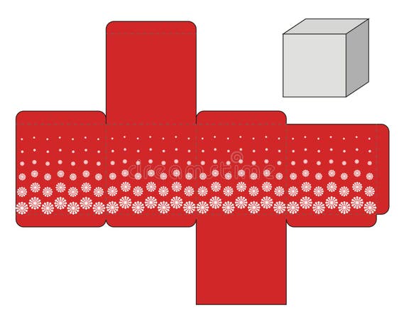 Red box template stock illustration. Illustration of container - 77367028