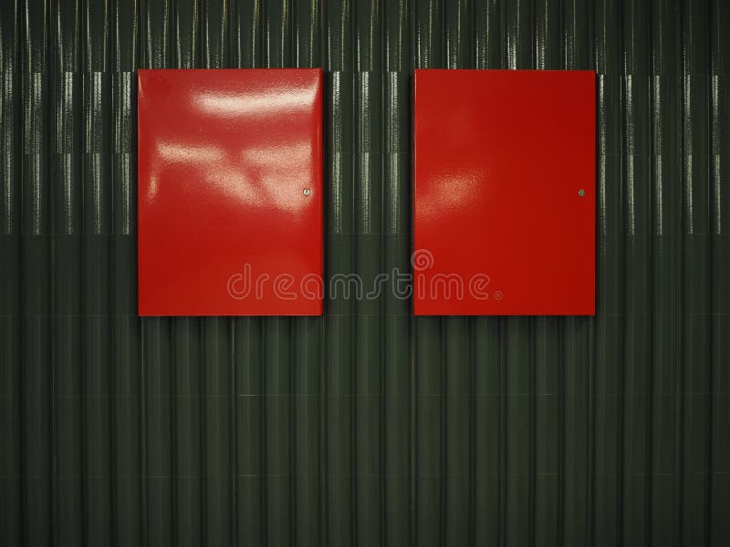 Red box stock image. Image of alarm, metro, indoors, color - 89611351