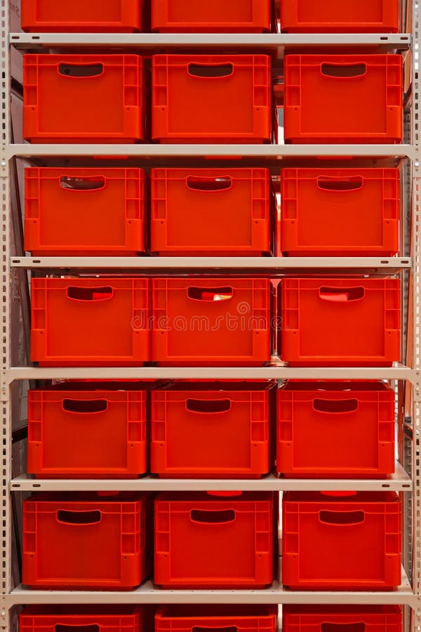 Red boxes stock image. Image of logistic, crate, plastic - 26303951