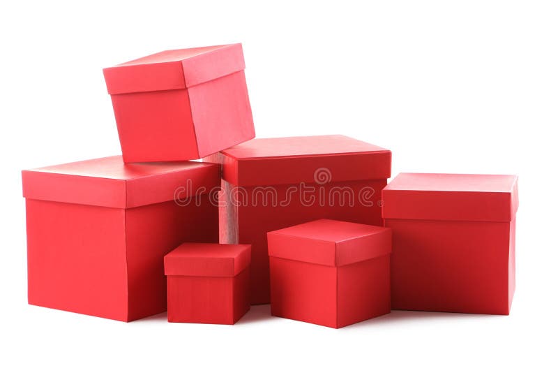 Red boxes stock image. Image of container, pack, send - 77429467