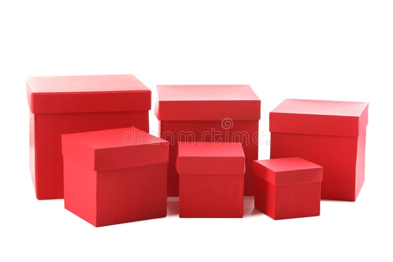 Red boxes stock photo. Image of delivery, carton, office - 80494692