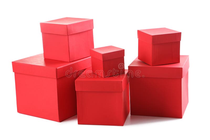 Red boxes stock image. Image of high, receive, send, merchandise - 88343637