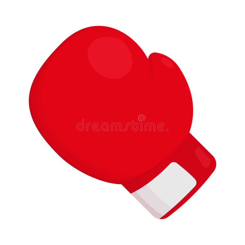 Red Boxing Glove Icon Vector. Boxing Protection Red Glove Illustration ...