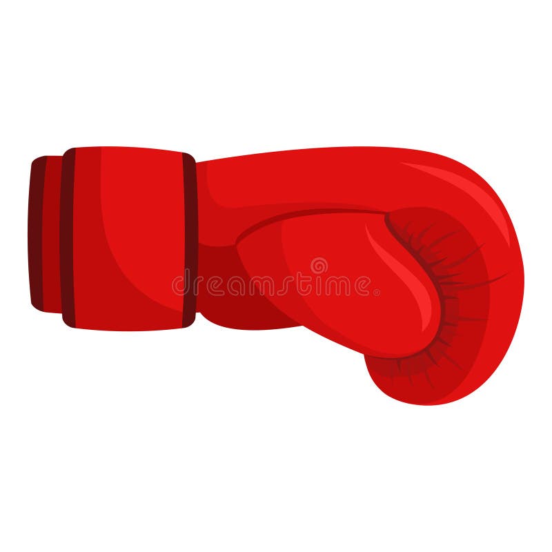 Red boxing glove side view stock vector. Illustration of punch - 318543678