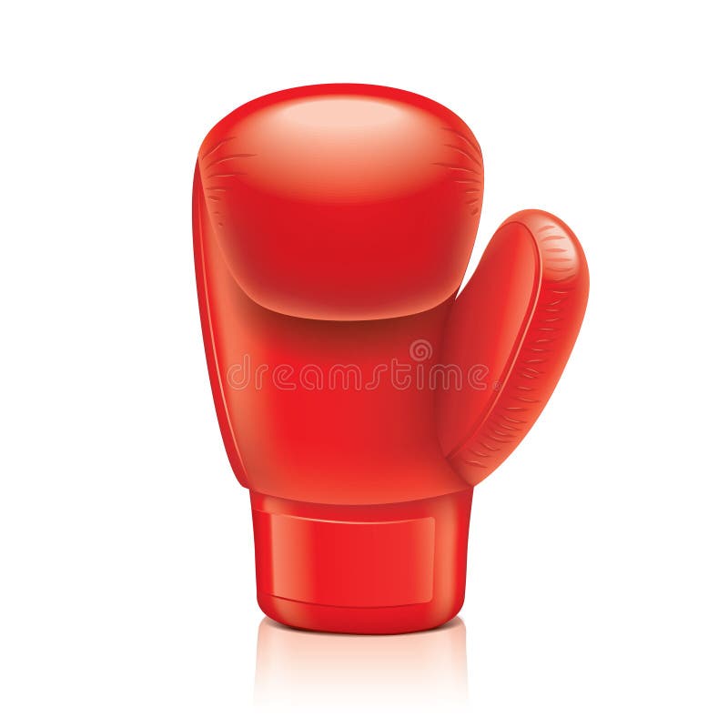Red Boxing Glove Vector Illustration Stock Vector - Illustration of ...