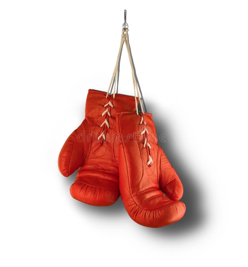 Red Boxing Gloves stock photo. Image of punchy, background - 65668296