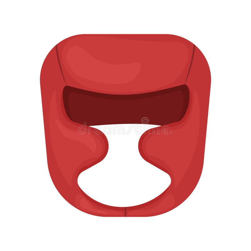 A Red Boxing Helmet. a Helmet for Boxing Classes. Protective Mask for ...