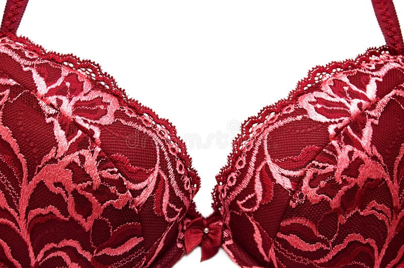 Red bra stock image. Image of lingerie, woman, white, satin - 7528309