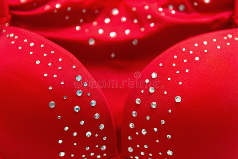 Red bra with glimmering stock photo. Image of fashion - 45802798