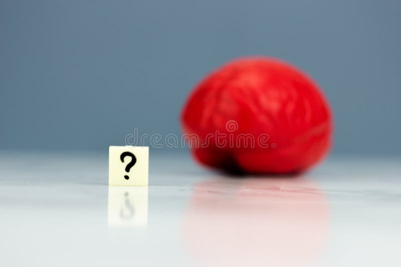 Red Brain With Question Mark Stock Photo - Image of anatomy, confusion ...